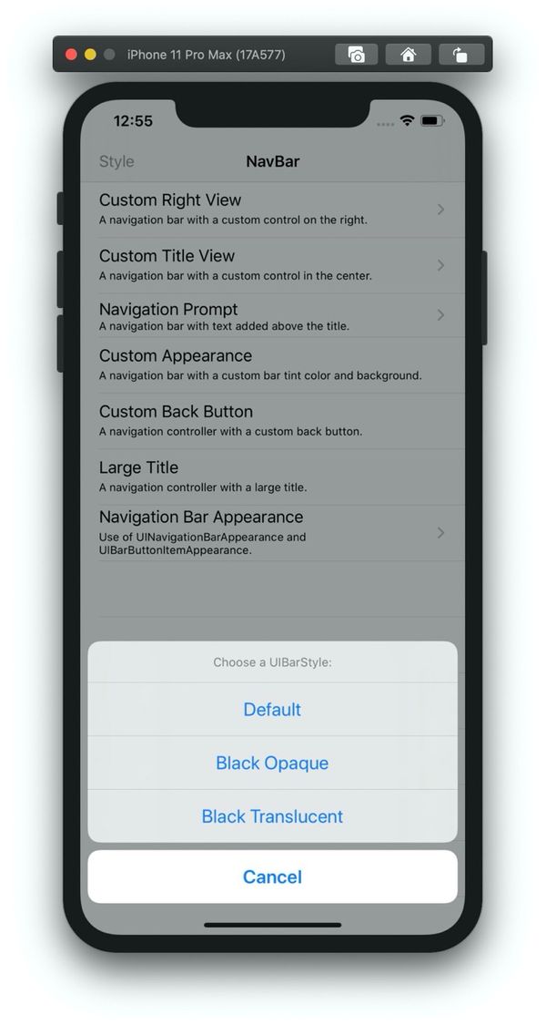 iOS 13でのNavigationBarのカスタマイズ方法